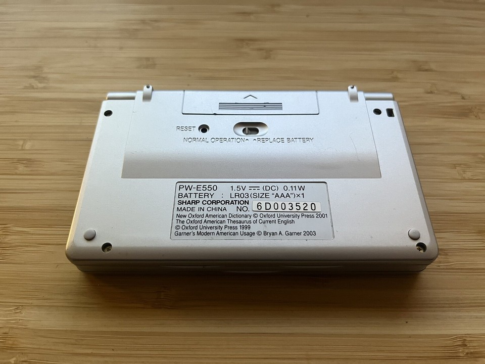 Sharp Electronic Dictionary PW-E550 English Personal Mobile Vocabulary ...