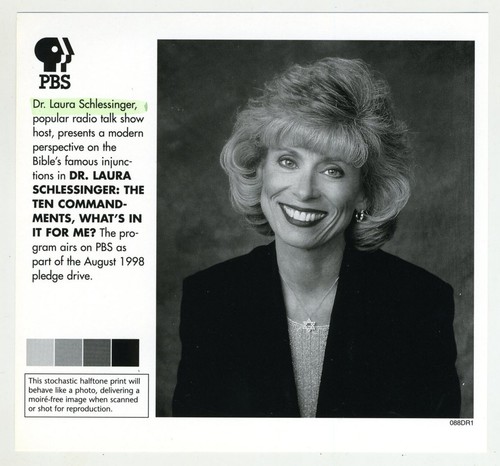 1998 PBS Stochastic Print 5.5 x 6- Dr. Laura Schlessinger: Ten ...