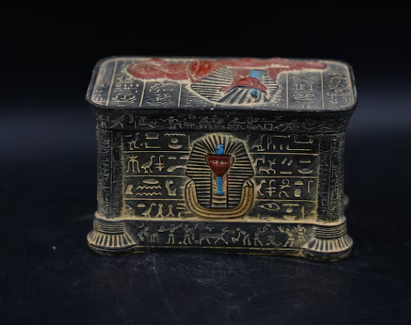 HANDMADE ANCIENT EGYPTIAN Sphinx and King Tut Multi-Color Box (BS) | eBay