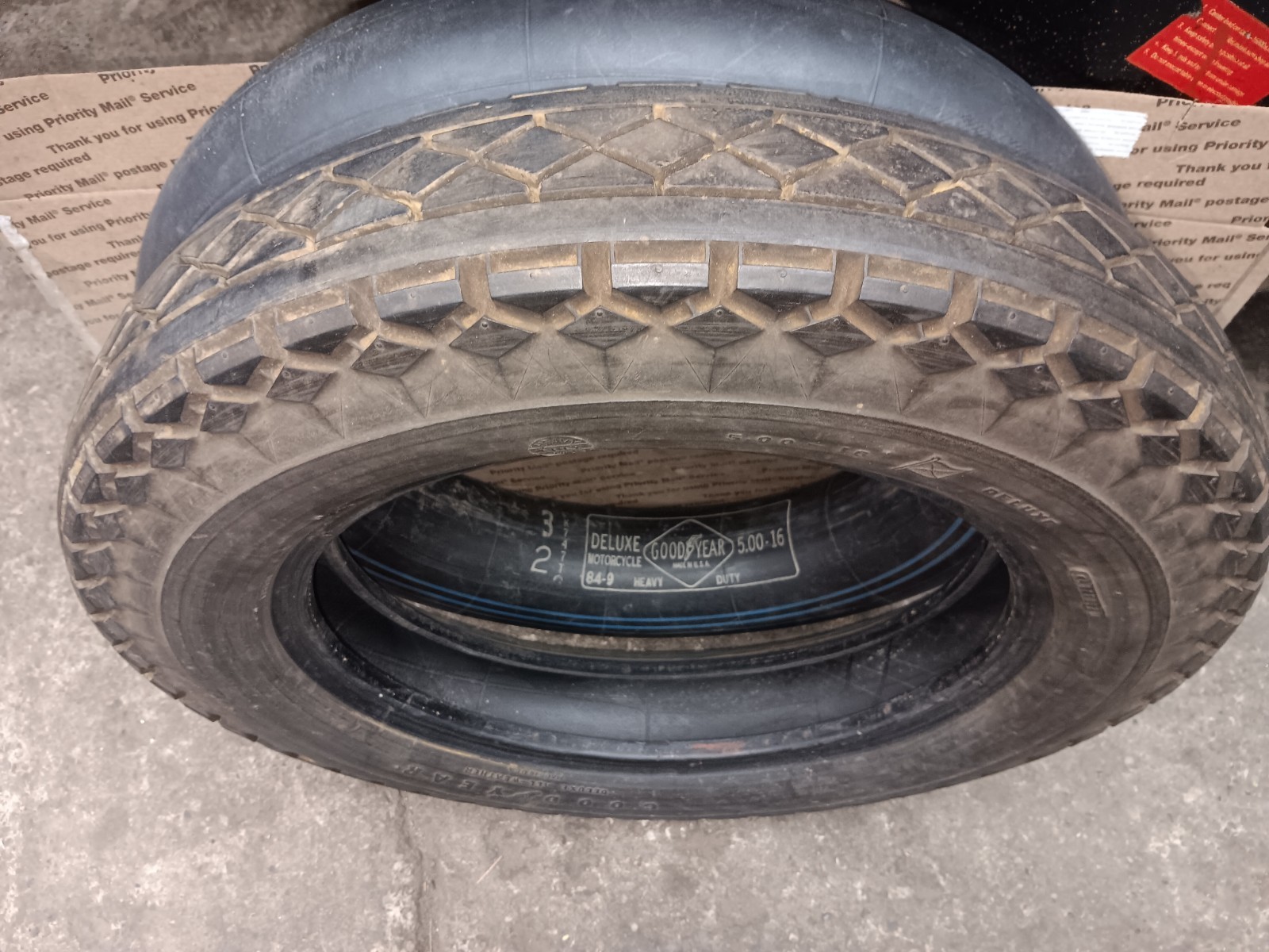 Original OEM Harley Knucklehead 1940-42 Goodyear All Weather Deluxe ...