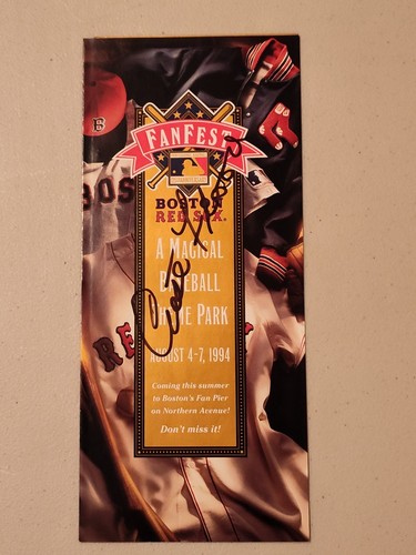 1994 Boston Red Sox MLB Fanfest Brochure - Signed By CURT FLOOD - No ...
