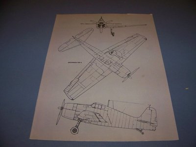 VINTAGE..GRUMMAN F6F-3..4-VIEWS..RARE! (223A) | eBay