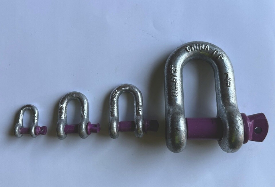 Anchor Screw Pin Chain Shackle Clevis D Ring Bow Lifting Sizes 1/4" to ...