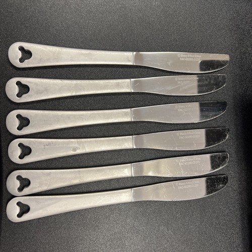 Disney MICKEY MOUSE SATIN Stainless Frosted Handle - Set Of 6 Knives | eBay