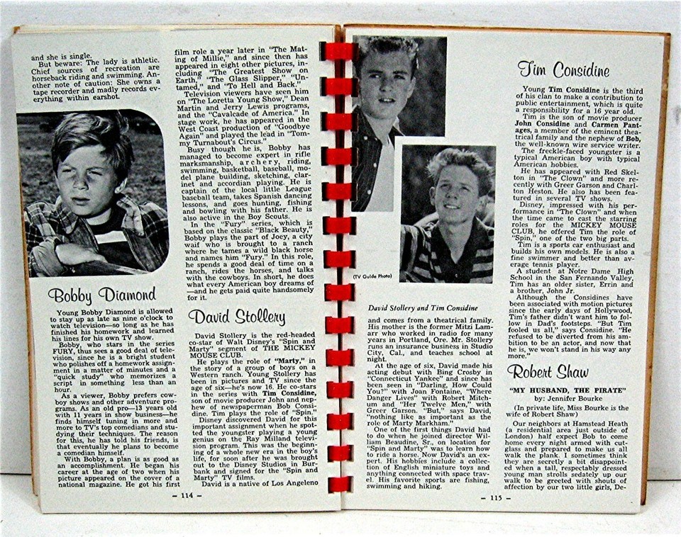 1957 TV Stars Personalities Biographical Sketch Book #3 Unused Old ...