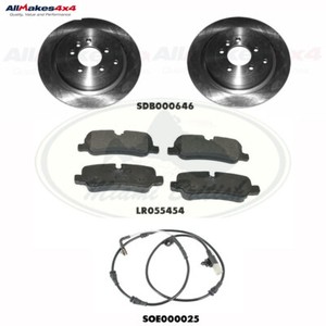 LAND ROVER REAR BRAKE SET LR3 LR4 RR SPORT 06-09 V8 ROV0173 SDB000646 ...