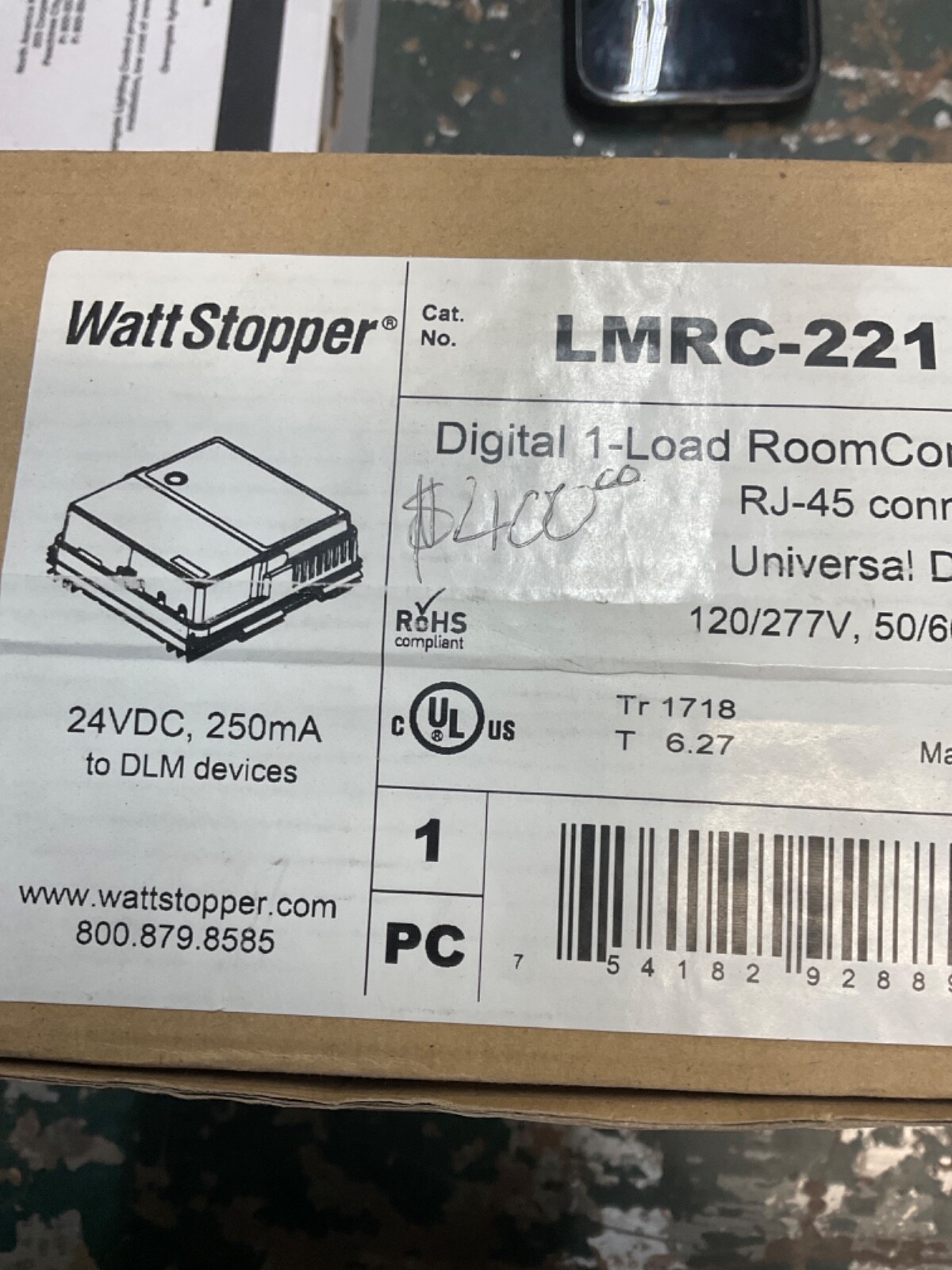 WATTSTOPPER LMRC-211 Digital Single Relay Room Controller Dimming NEW ...