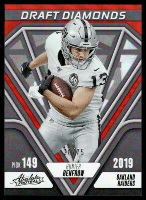2023 Panini Absolute Draft Diamonds Spectrum Orange Hunter Renfrow 28/ ...