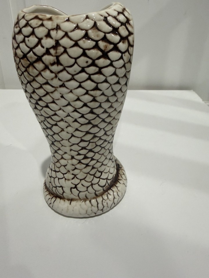 Brown & white Cobra Tiki Mug snake Makai Santa Cruz ceramic Mom Dad ...