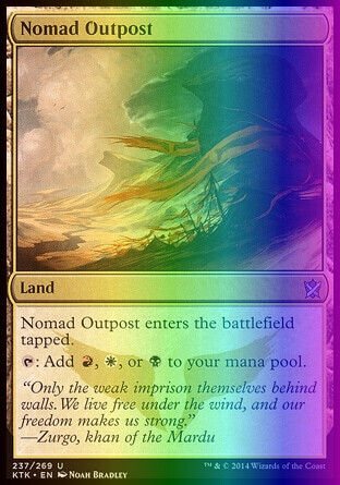 MTG Magic the Gathering Nomad Outpost (237/282) Khans of Tarkir NM FOIL ...