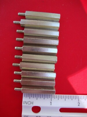 8255 hh smith HEX MALE-FEMALE 6-32 1-1/8" LONG BRASS (QTY.10 ) | eBay