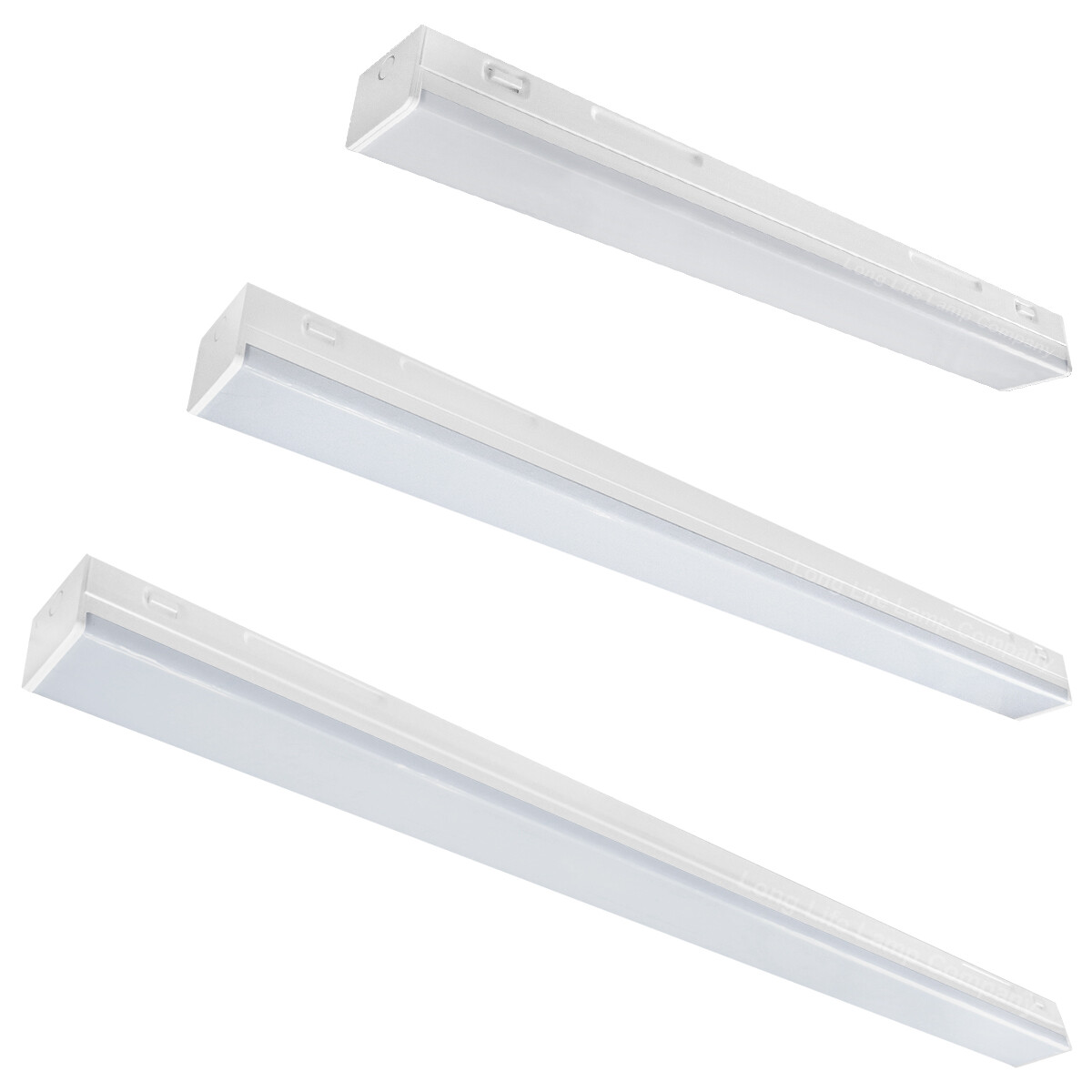 LED Microwave Sensor Ceiling Batten Light Fitting 2ft 4ft 5ft Remote ...