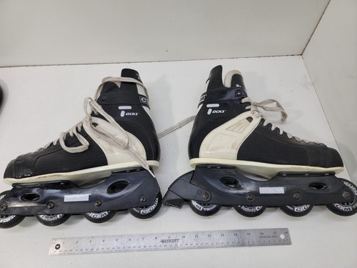 Vintage CCM Tacks 155 Hockey Skates Inline Black Rollerblades Size 10 ...