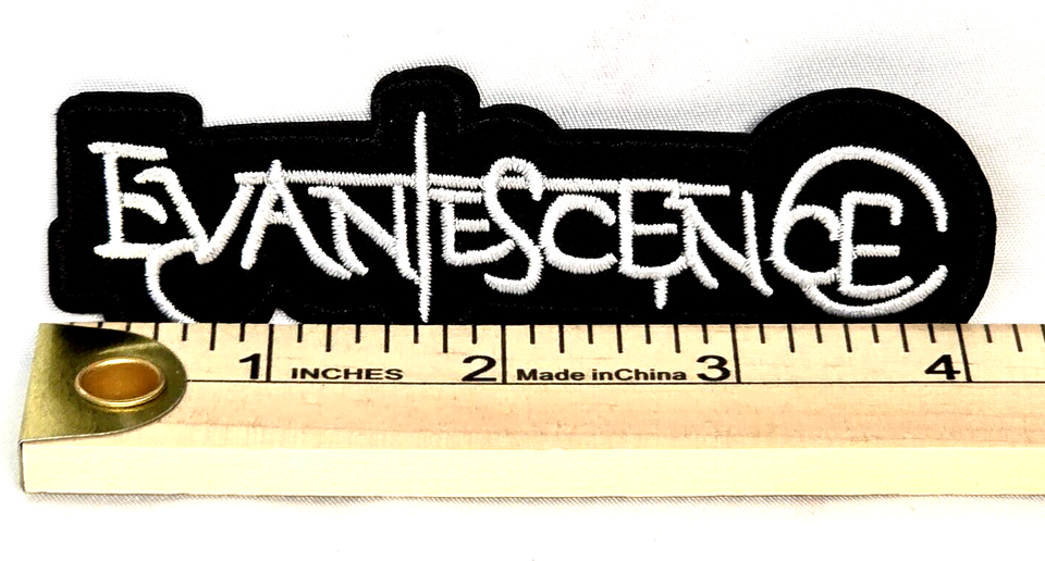 NEW Evanescence Rock Band Logo Black/White 4" Embroidered Iron On ...