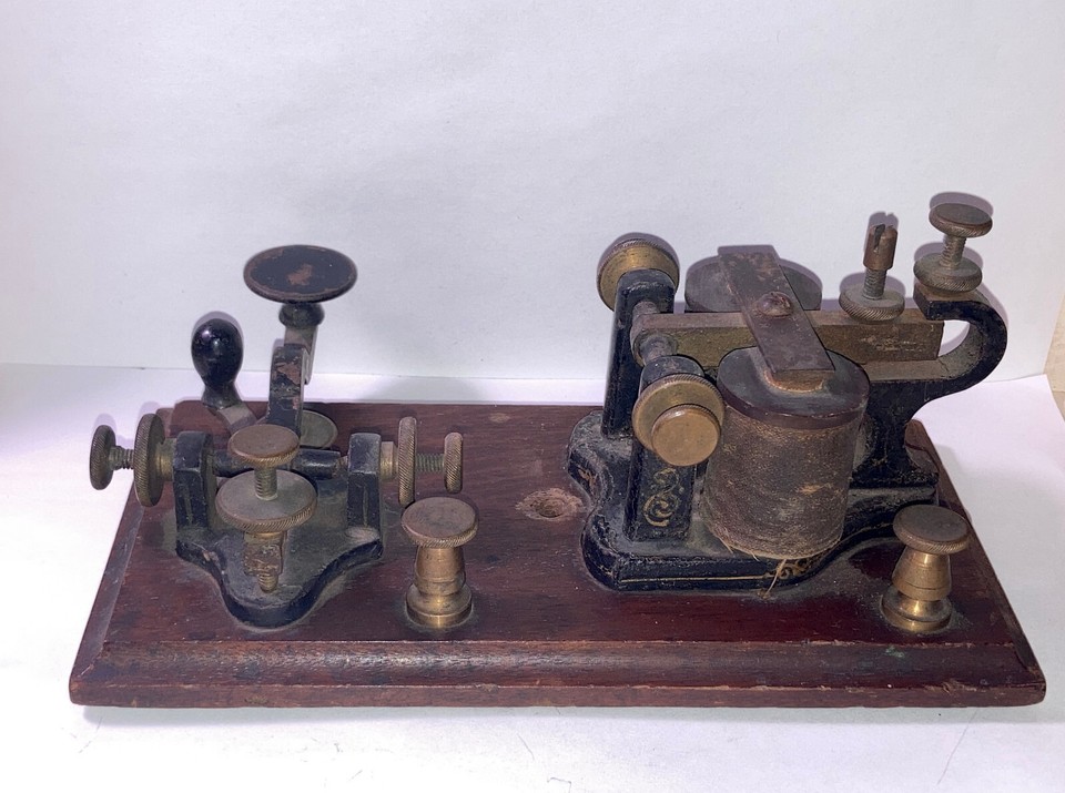 1877 M.A. Buell KOB Eureka Practice Set with Camelback Key, Telegraph ...