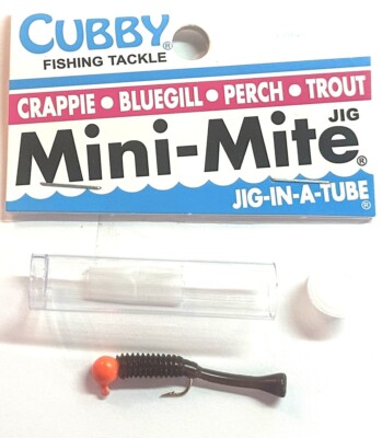 Jig-In-A-Tube, Cubby Fishing Tackle, Mini-Mite Jig, Orange/Brown, 1/32 ...