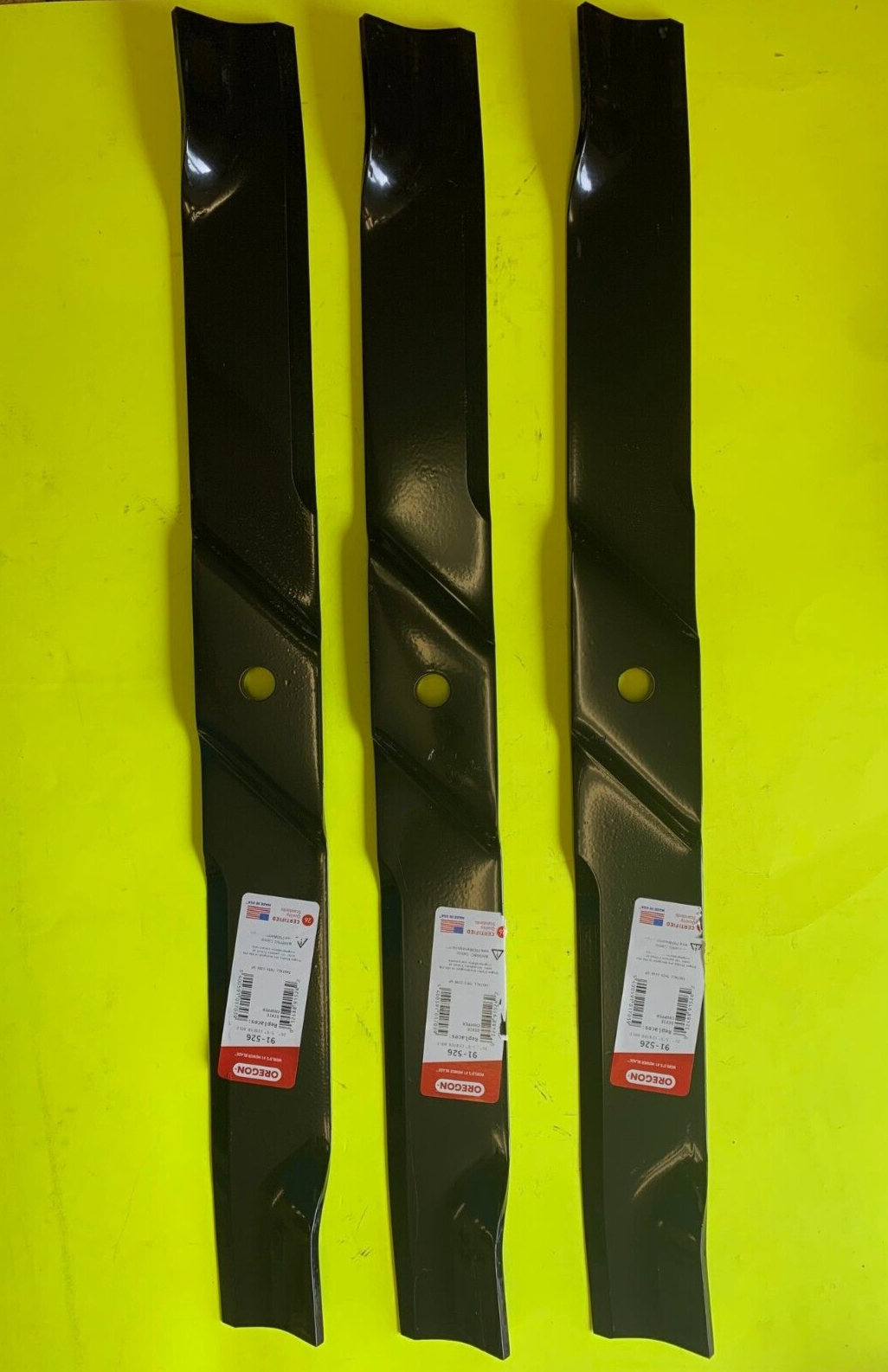 Set of 3 Oregon blade 91-526 for Dixie Chopper 74" mower replaces 30227 ...