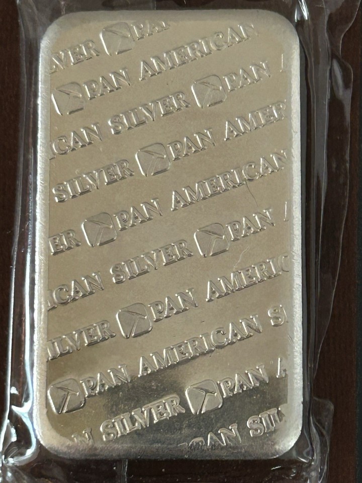.999 Fine Silver 5 Oz. Troy PAN AMERICAN SILVER BAR Bullion SEALED ...