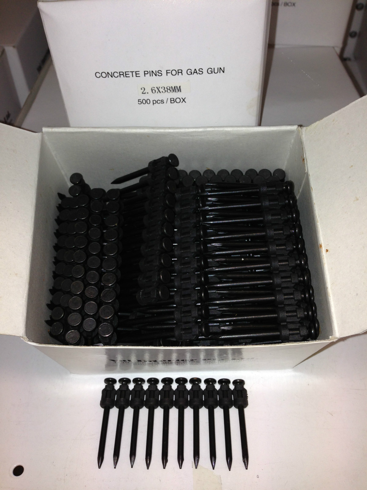 38mm Concrete Collated Pins/Nails For Gas Gun, 500pcs/BOX | eBay