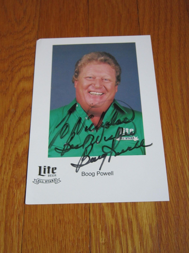Boog Powell Autograph Baseball Baltimore Lite Beer All Stars Publicity ...