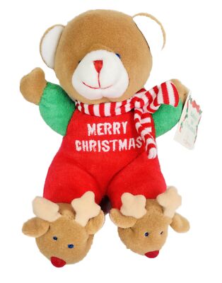 Soft Dreams Baby's First Christmas Teddy Bear Terry Cloth Rattle Plush ...