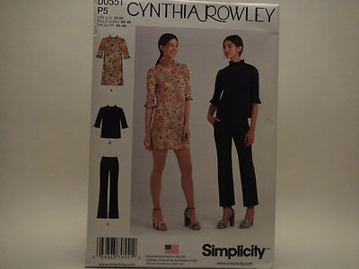 Simplicity 8264 D0551 Pattern, CYNTHIA ROWLEY, Mini Dress, Top & Pants, Pick Sz | eBay