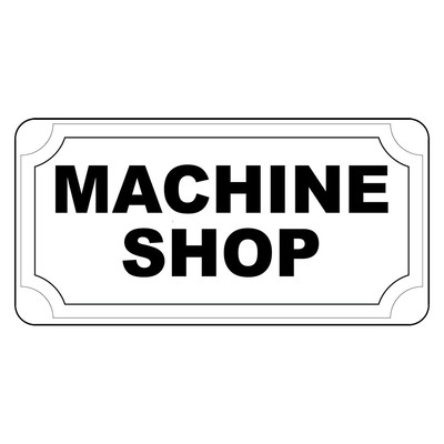Machine Shop Black Retro Vintage Style Metal Sign - 8 In X 12 In With ...