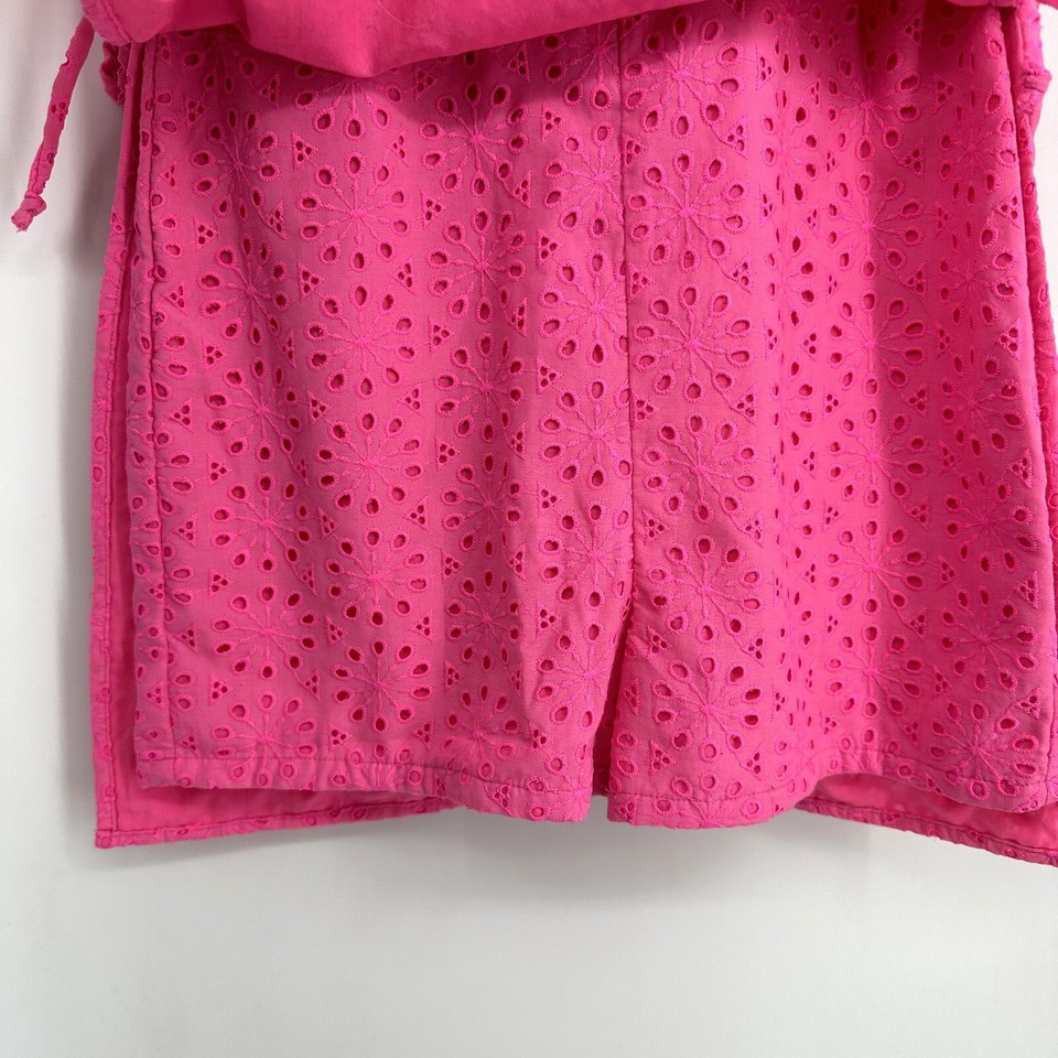 Lilly Pulitzer Pearl Halter Romper Mini Dress Neon Raspberry Pink ...