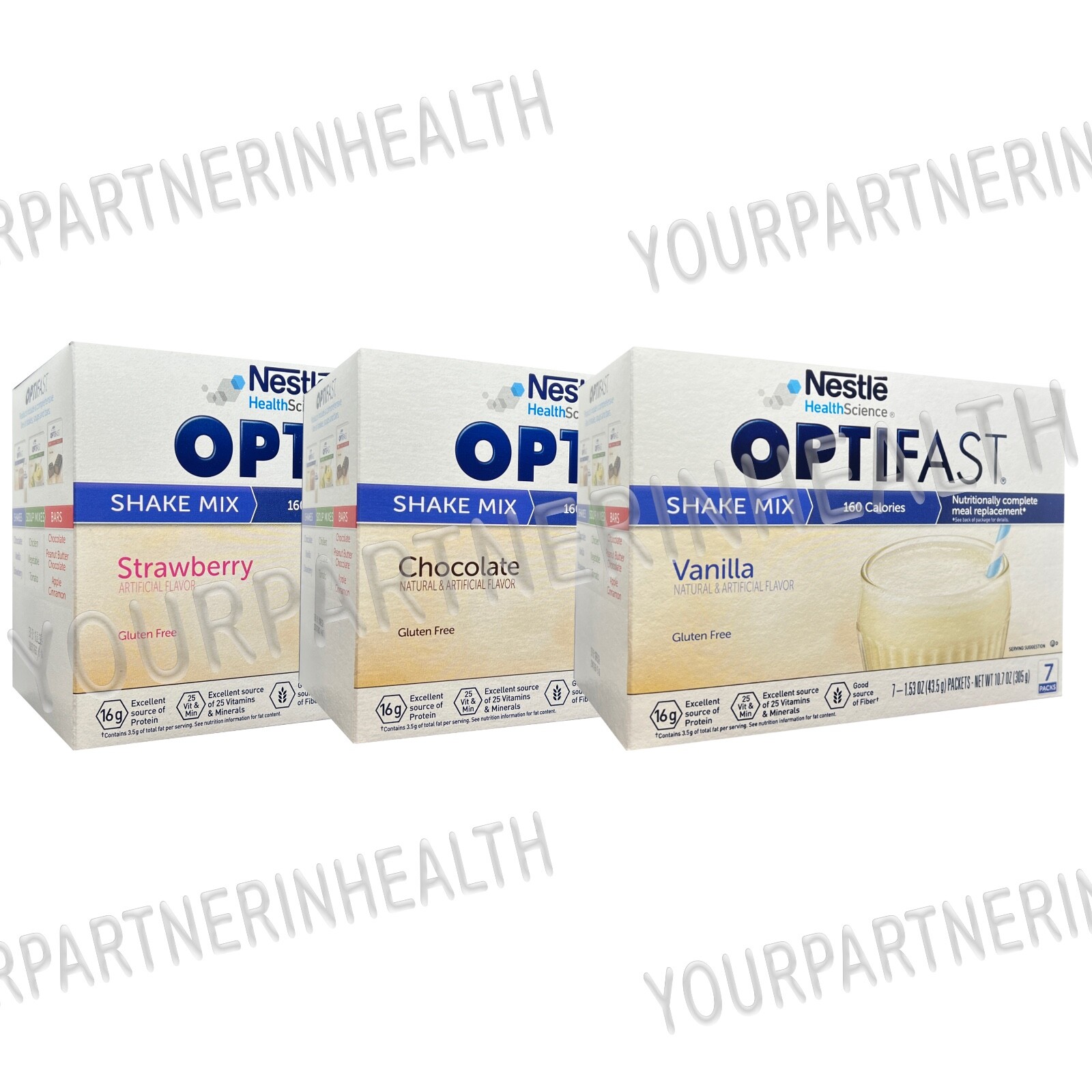 OPTIFAST 800 POWDER SHAKE - 6 boxes - COMBO - STRAWBERRY-CHOC-VAN 42 ...