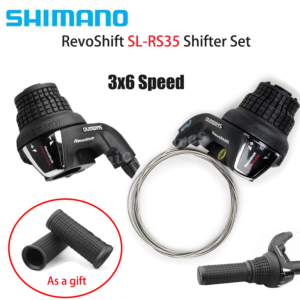Shimano RevoShift SL-RS35 3/6/7/18/21 Speed Twist Grip Shifter Set for ...