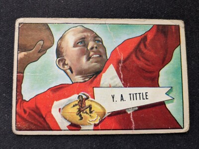 1952 Bowman "Small" Football Card # 17 Y. A. Tittle HOF San Francisco ...