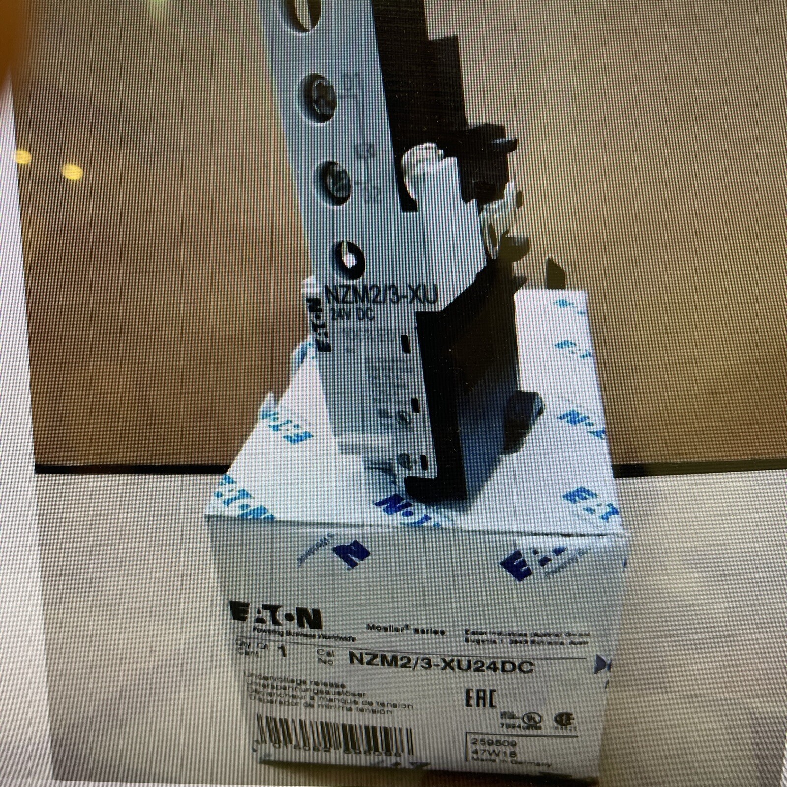 NZM2/3-XUHIV24DC UNDER VOLTAGE TRIP FOR NZM2/NZM3 BREAKER EATON/MOELLER ...