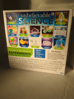 Unbelievable Science 12 In 1 Science Experiments STEM Approved Kit | eBay