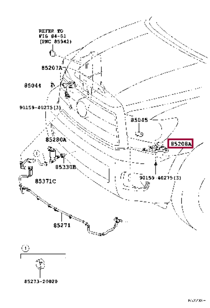 GENUINE TOYOTA SEQOUIA 2008-2017 LEFT HEADLAMP ACTUATOR WASHER OEM ...