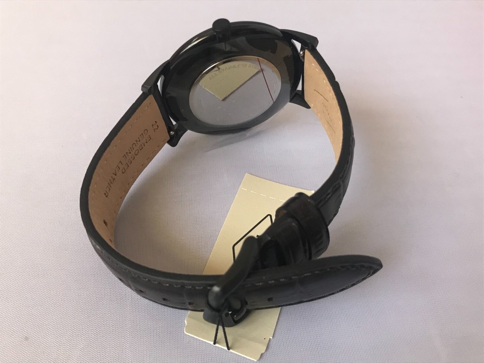 NEW AUTHENTIC FOSSIL THE MINIMALIST SLIM BROWN CROCO LEATHER MEN'S ...