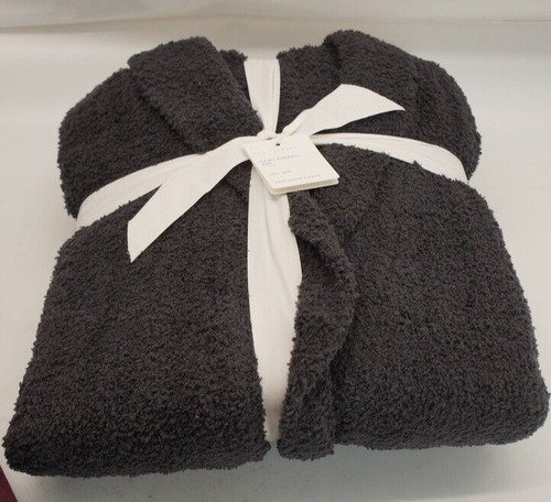 Pottery Barn Men Robe Size Large Soft Plush Ribbed Comfortable | eBay