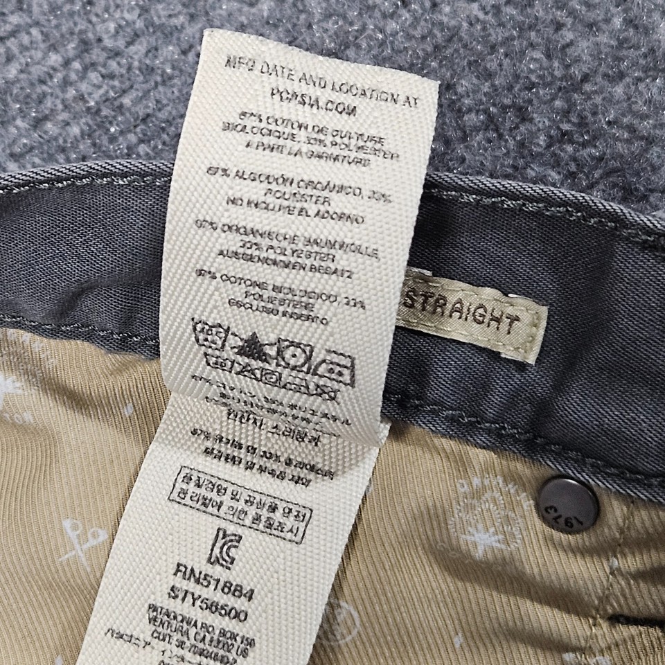 Patagonia Iron Clad Pants 32x34 Gray Slim Straight Outdoor Work Grunge ...
