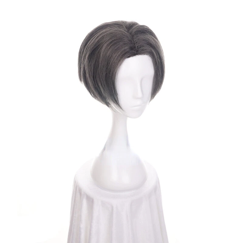 Ace Attorney Miles Edgeworth Cosplay Wig Dark Grey Short Hair | eBay
