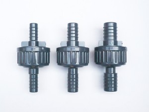 In Line One Way Hose Connector Non Return Valve. 13 mm and 19 mm Barbed ...