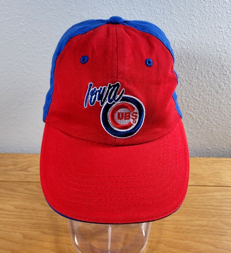 Iowa Cubs Hat Cap Adult Red Blue Adjustable Strap Back SGA Baseball ...
