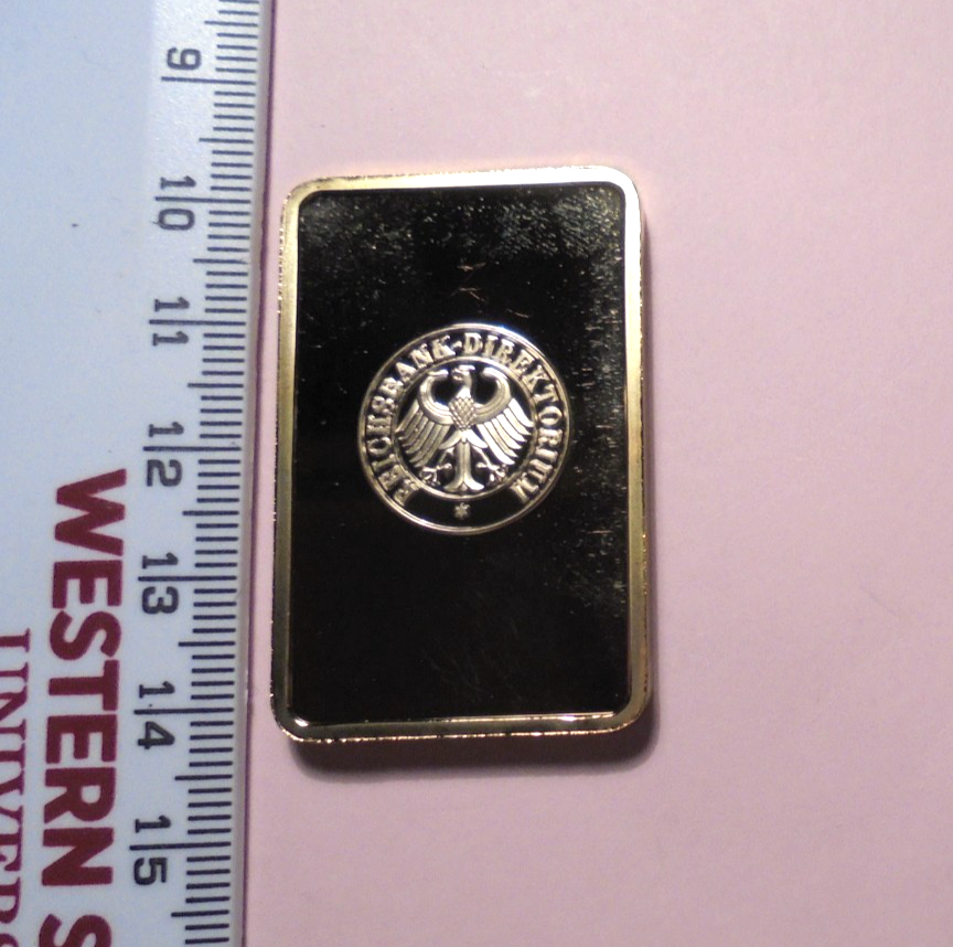 GERMAN EAGLE (WW2 STYLE) 1 OZ REICHBANK GOLD PLATED INGOT. | eBay Australia