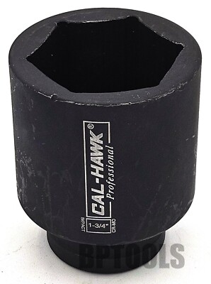 1-3/4" Deep Impact Spindle Socket 3/4" Drive 6-Point Axle Nut Socket CR ...