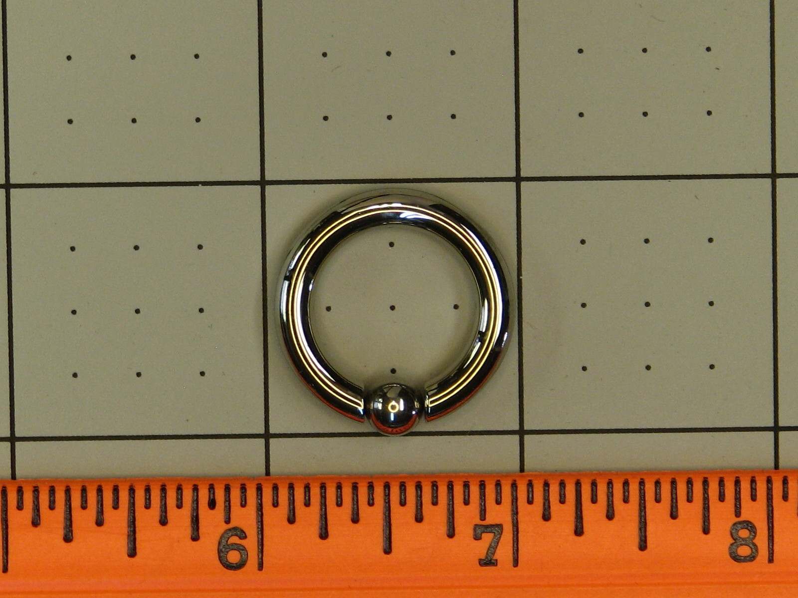 One 316L Stainless 6 gauge 5/8” Captive Ring/Prince Albert 6mm Captive ...