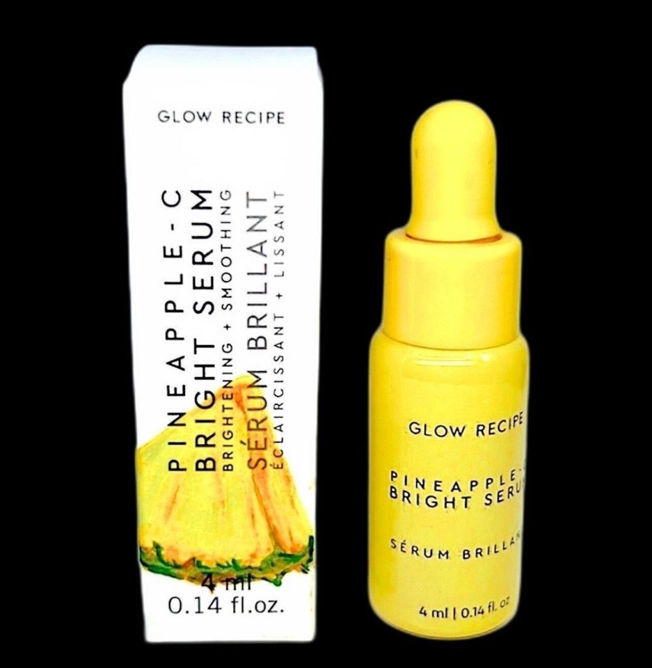 GLOW RECIPE Pineapple Bright C Serum Travel Size Dark Spots Uneven Skin ...
