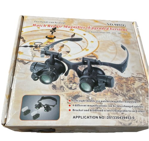 8 Lens 10x 15x 20x 25x Watch Repair Magnifier Magnifying Loupe 9892G US ...