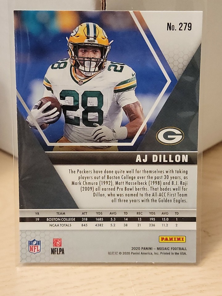 2020 Panini Mosaic AJ Dillon NFL DEBUT RC Rookie Card #279 | eBay
