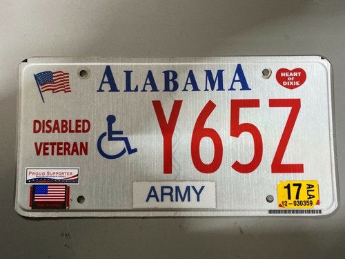 Expired Alabama Army Disabled Veteran License Plate Y65Z | eBay