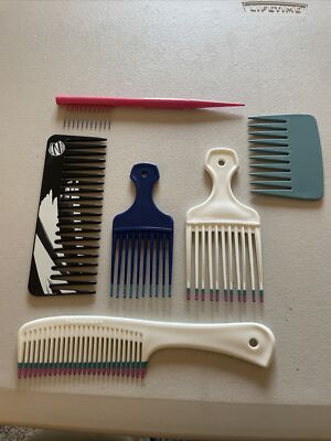 Vintage combs nos 80’s Mebco zone 1 wide tooth hair pick Unbreakable C ...