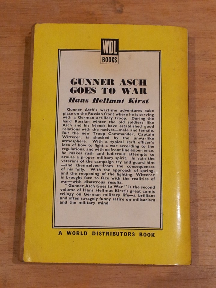 Gunner Asch Goes To War by Hans Werner Richter (Paperback 1958) WDL ...