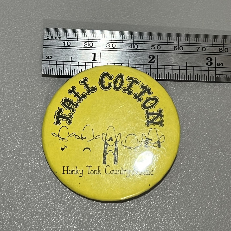 Vintage Tall Cotton Band Honky Tonk Country Music Pin Badge Button 80s ...